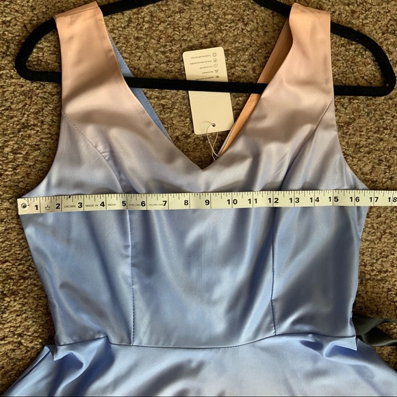 Sucrefas | Dresses | Sucrefas Blue Ombr Belted Fit And Flare Dress ...